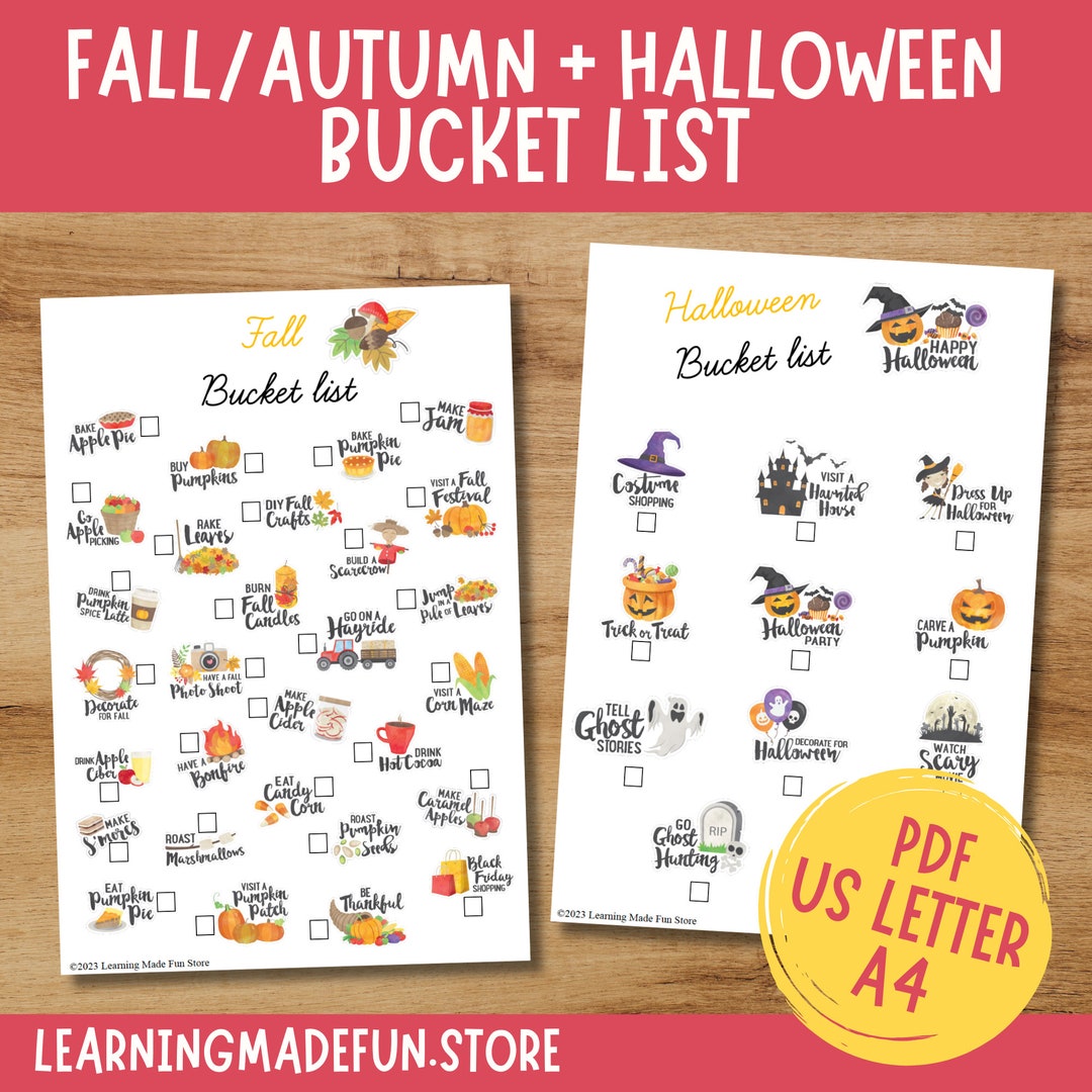 Fall and Halloween Bucket List, Fall Activities, Halloween Fun, Family ...