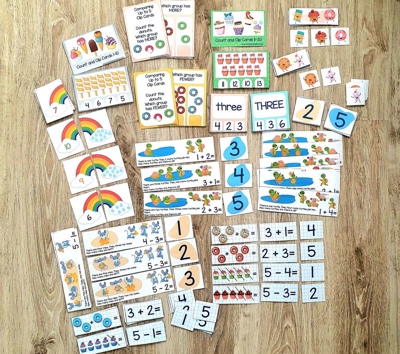 Pre-k Math Learning Bundle: 90 Pages, Preschool Curriculum (PDF ...