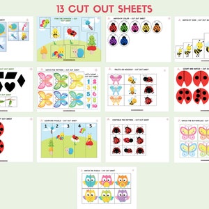 Toddler Busy Book, Insects Learning Binder, Toddler Learning Folder ...