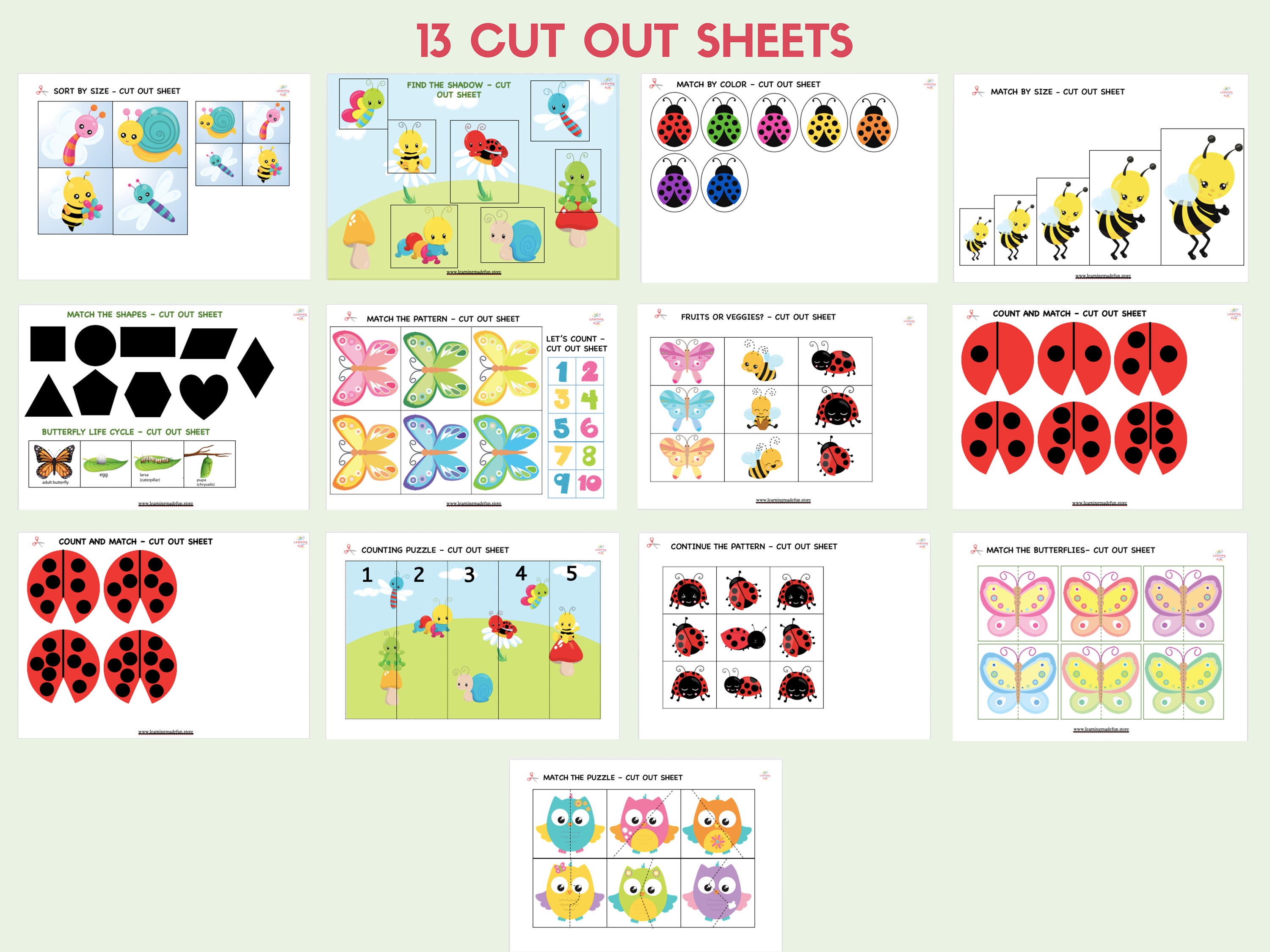 Toddler Busy Book Insects Learning Binder Toddler Learning | Etsy