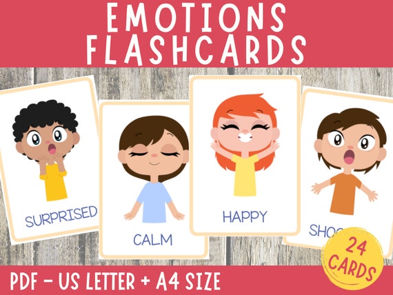 Emotions Flashcards Kids Feelings Cards Emotions Printable - Etsy