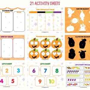 Halloween Busy Book, Toddler Matching Games, Busy Book Printable ...