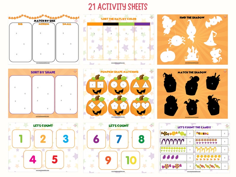 Halloween Busy Book Toddler Matching Games Busy Book | Etsy