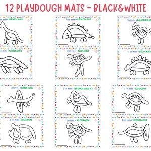 Dinosaurs Play Dough Mats, Printable Play Doh Toddler Activities ...
