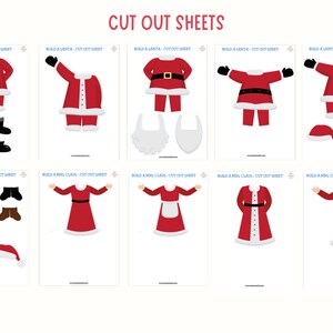 Build a Santa, Christmas Activity Toddler, Busy Book Printable, Winter ...