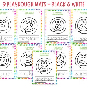 Feelings Play Dough Mats, Emotions Cards, Play Doh Mat Visual Cards ...
