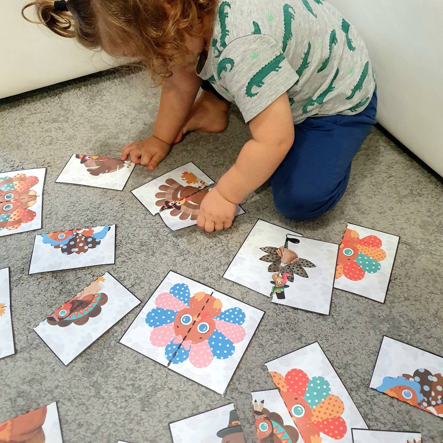 Thanksgiving Matching Game Turkey Matching Activity | Etsy