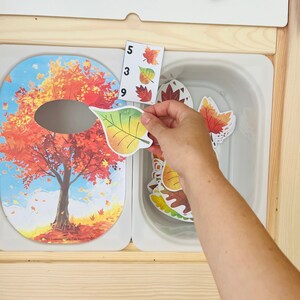 Fall Leaves Counting, Printable Flisat Insert, Trofast Insert ...
