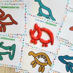 Dinosaurs Play Dough Mats, Printable Play Doh Toddler Activities ...