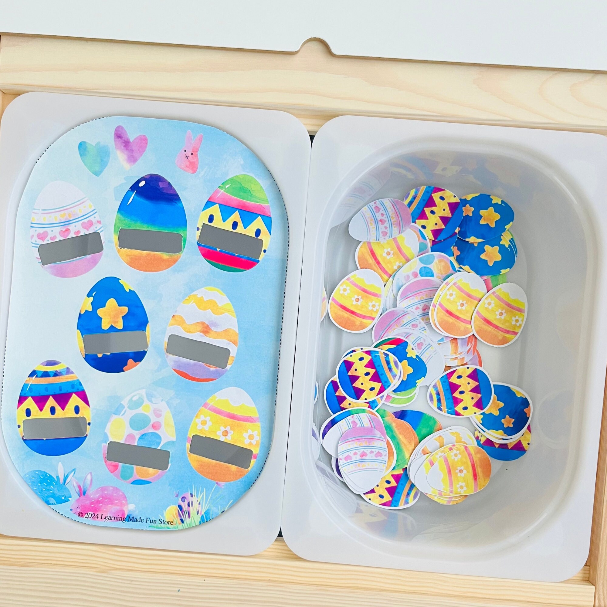 Easter Egg Pattern Sorting Flisat Insert, Toddler Preschool (printable ...