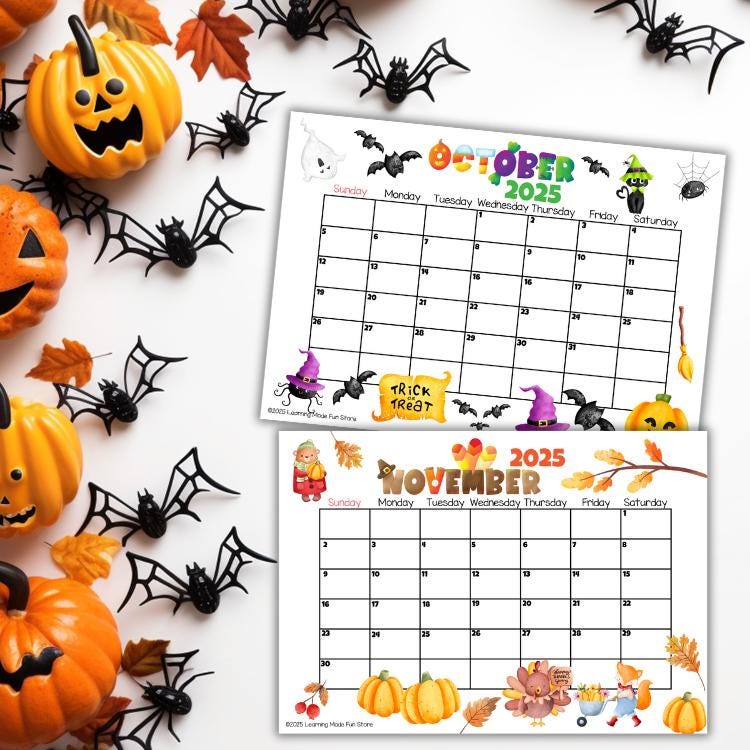 Printable 2025-2026 School Year Monthly Calendar for Kids – Back to ...