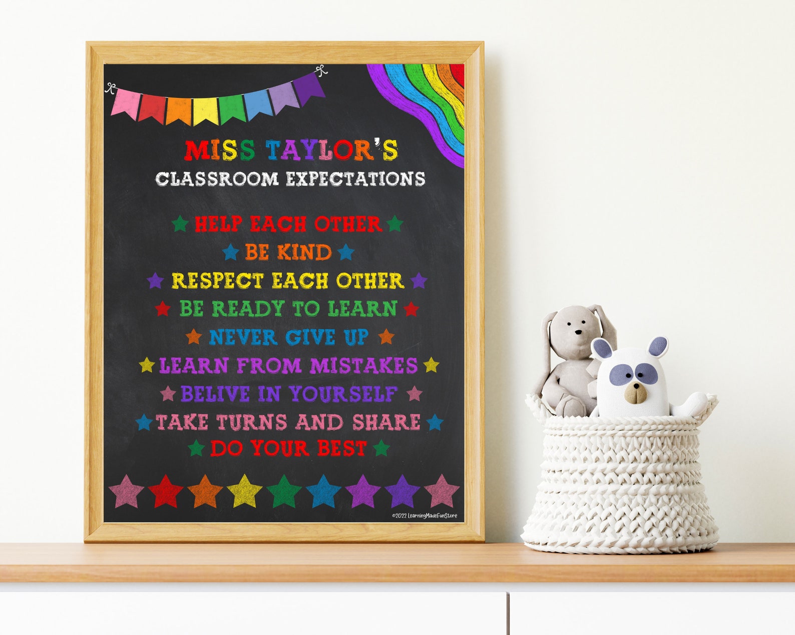 Classroom Rules Poster Class Expectations Bulletin Board - Etsy