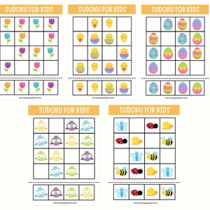 Spring Sudoku Games, Spring Matching Games, Learning Activities for ...