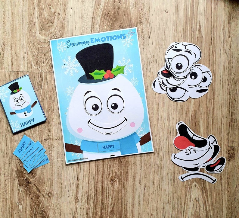 Snowman Emotions and Feelings Winter Printable Activity for - Etsy