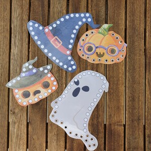 LACING CARDS Halloween Games Halloween Activities for Kid | Etsy