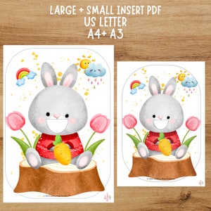 Feed the Bunny Flisat Insert, Size Sort, Counting Activity, Printable ...