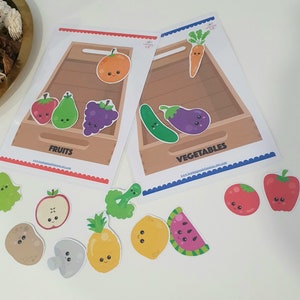Fruits & Vegetables Sorting Game: Preschool Printable Activity (digital ...