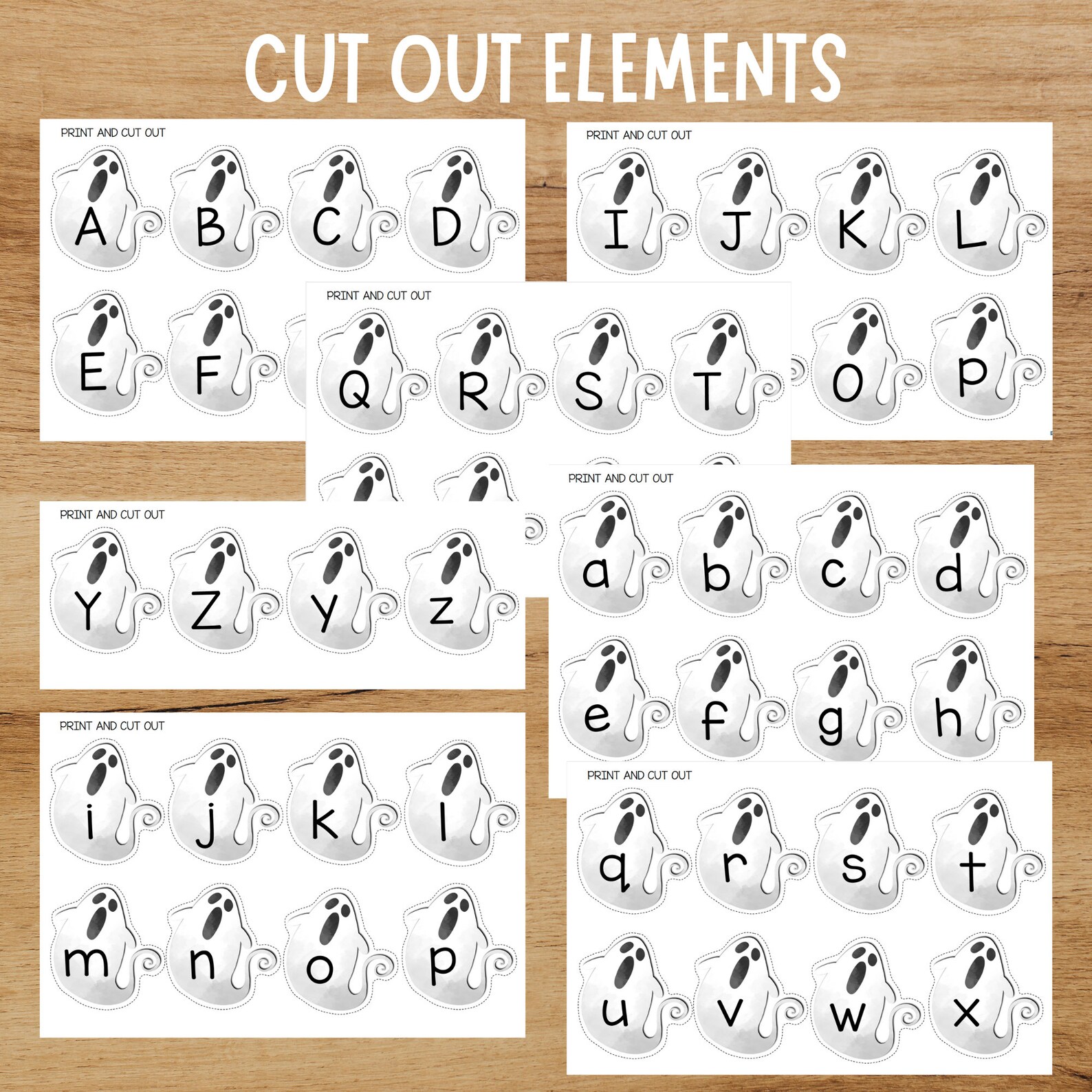 Ghost Letter Sorting Flisat Insert: Halloween Preschool Printable ...