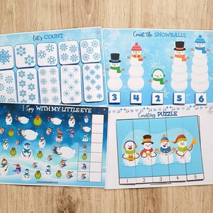 Winter Busy Book, Learning Binder, Preschool Learning Activities, Busy ...