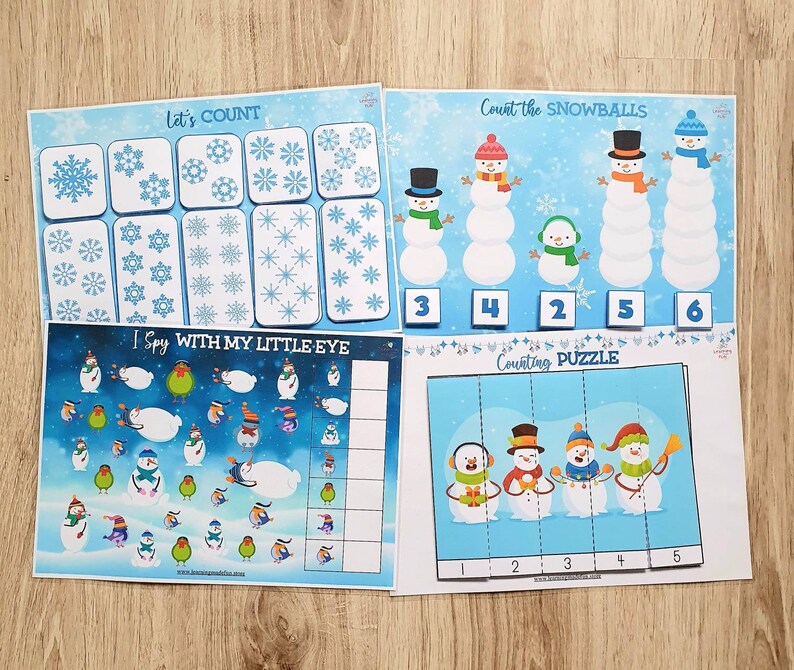 Winter Busy Book Learning Binder Preschool Learning - Etsy