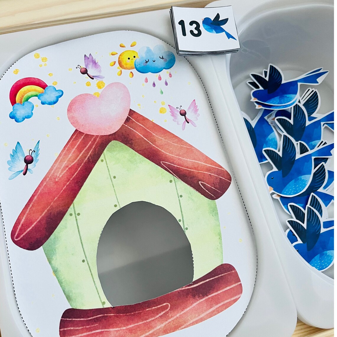 Birds Counting to 20 Flisat Insert, Preschool Printable (digital ...