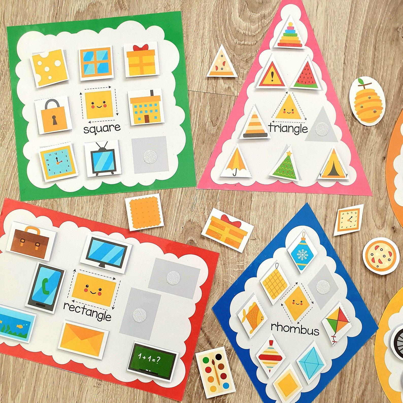 2D Shapes Sorting Game Sort by Shape Activity Shape - Etsy