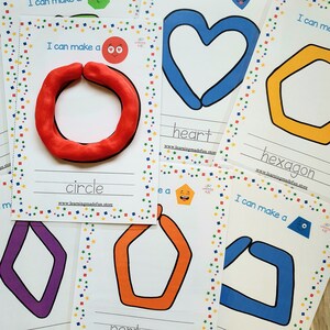 2D Shapes Play Dough Mats: Montessori Learning (digital Download) - Etsy
