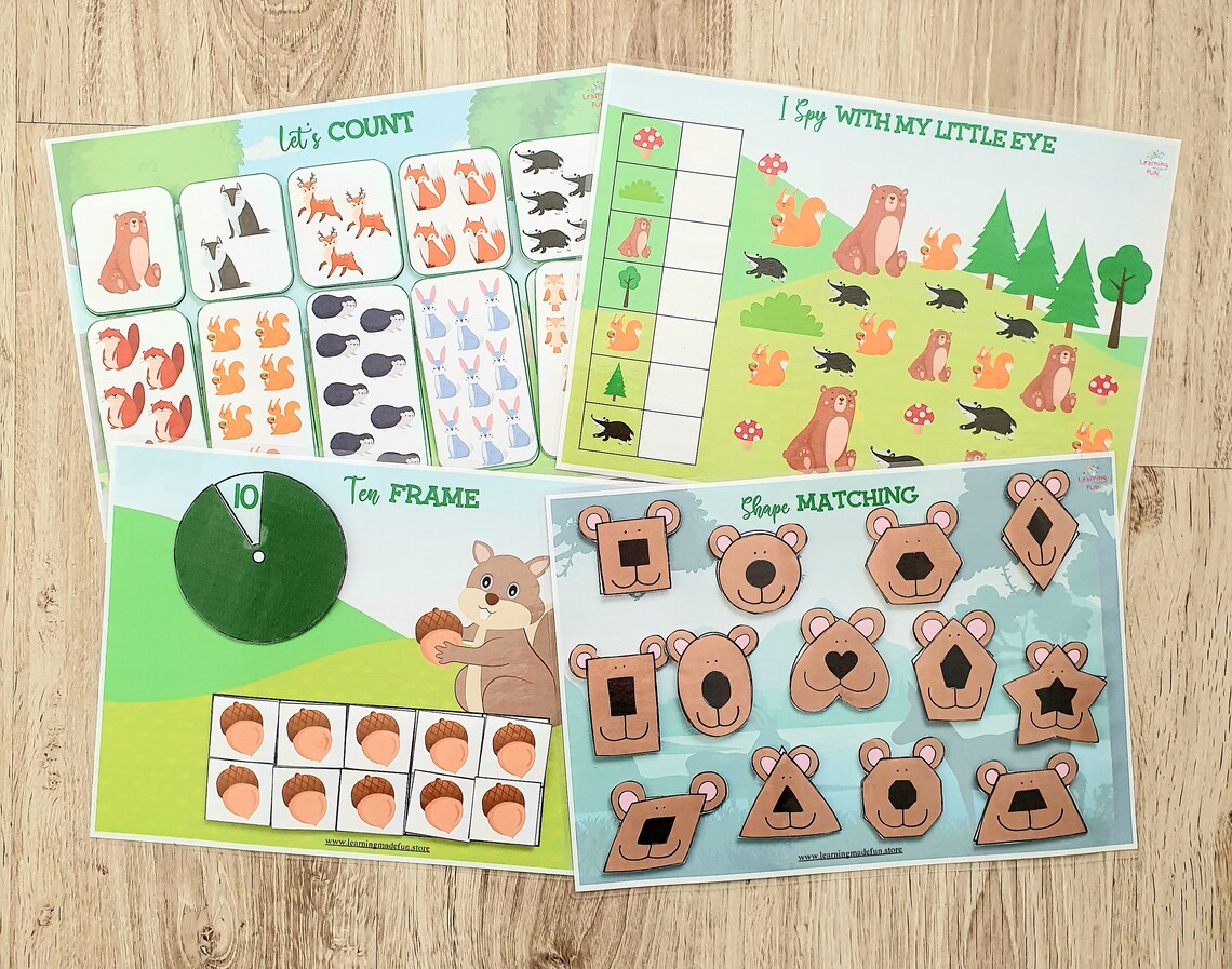 Forest Animals Busy Book Woodland Learning Binder Preschool - Etsy