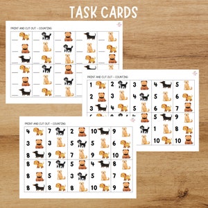 Dogs Counting, Printable Flisat Insert, Trofast Insert, Preschool ...