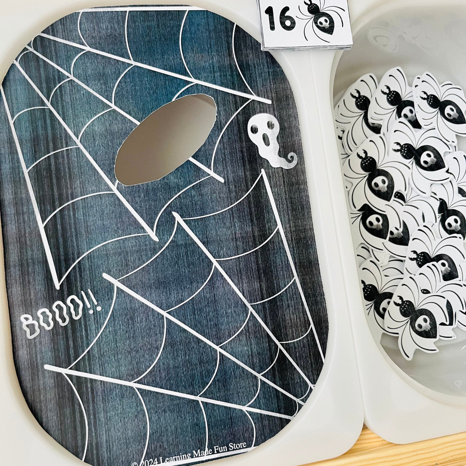 Spiders Counting to 20 Flisat Insert, Halloween Sensory Table (digital ...