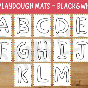 Alphabet Play Doh Cards Toddler Activities ABC Play Dough Mats ...