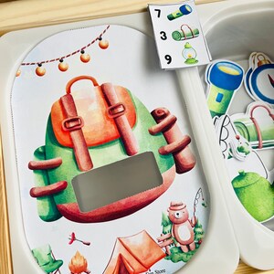 Camping Backpack Counting, Printable Flisat Insert, Trofast Insert ...