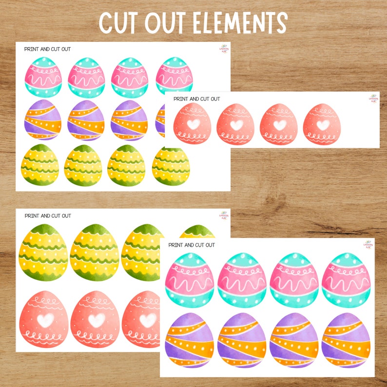 Easter Egg Count and Sort Flisat Insert, Preschool Printable (digital ...