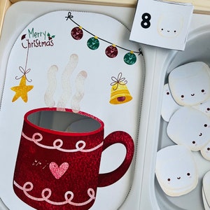 Christmas Hot Cocoa Counting Flisat Insert (digital Download) - Etsy