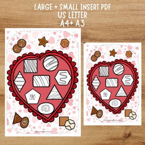 Valentines Day Shapes Sorting Printable Flisat Insert, Trofast Insert ...