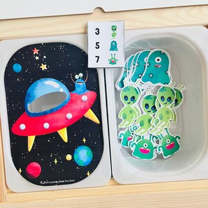 Space Activity Counting, Printable Flisat Insert, Trofast Insert ...