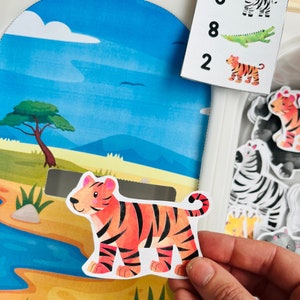 Safari Animals Counting, Printable Flisat Insert, Trofast Insert ...