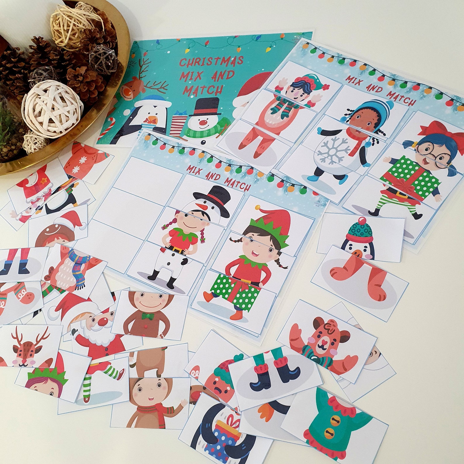 Christmas Matching Game for Toddlers Busy Book Printable for - Etsy