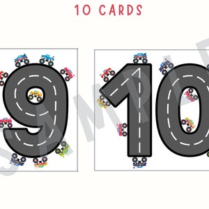 Numbers Tracing Flashcards, Race Track Number Flashcards, Numbers 0-10 ...