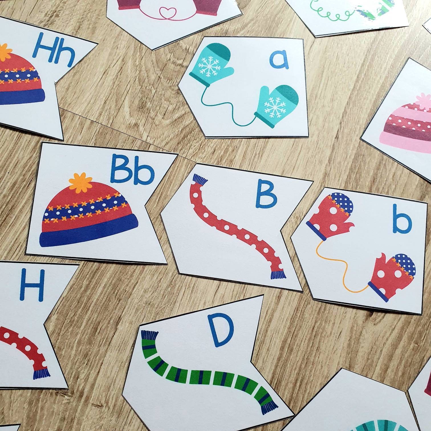 Winter Alphabet Matching Game Uppercase Lowercase Match ABC - Etsy
