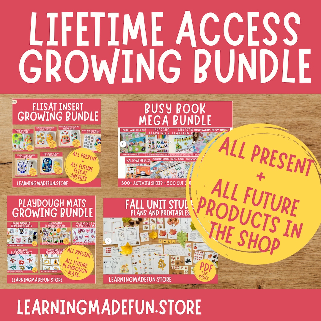 Lifetime Access, Busy Book Printable, Mega Bundle, Busy Book Toddler ...