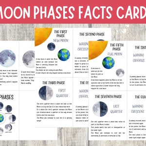 Moon Phases Unit Study: Montessori Learning Activity (digital Download ...