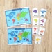Continents Matching Activity, World Map Printable, Continents of the ...