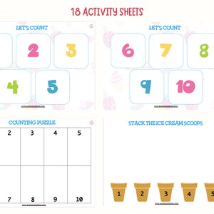 ICE CREAM Printable Busy Book, Summer Busy Book, Preschool & Toddler ...