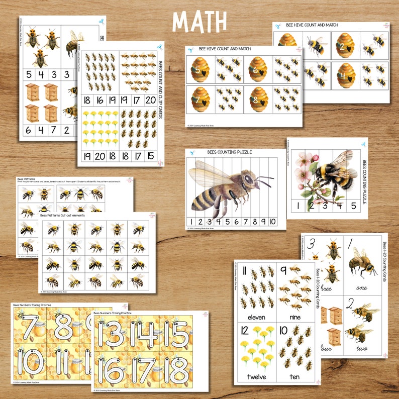 Bees Unit Study, Honey Bee Printable, Homeschool Learning (PDF) - Etsy
