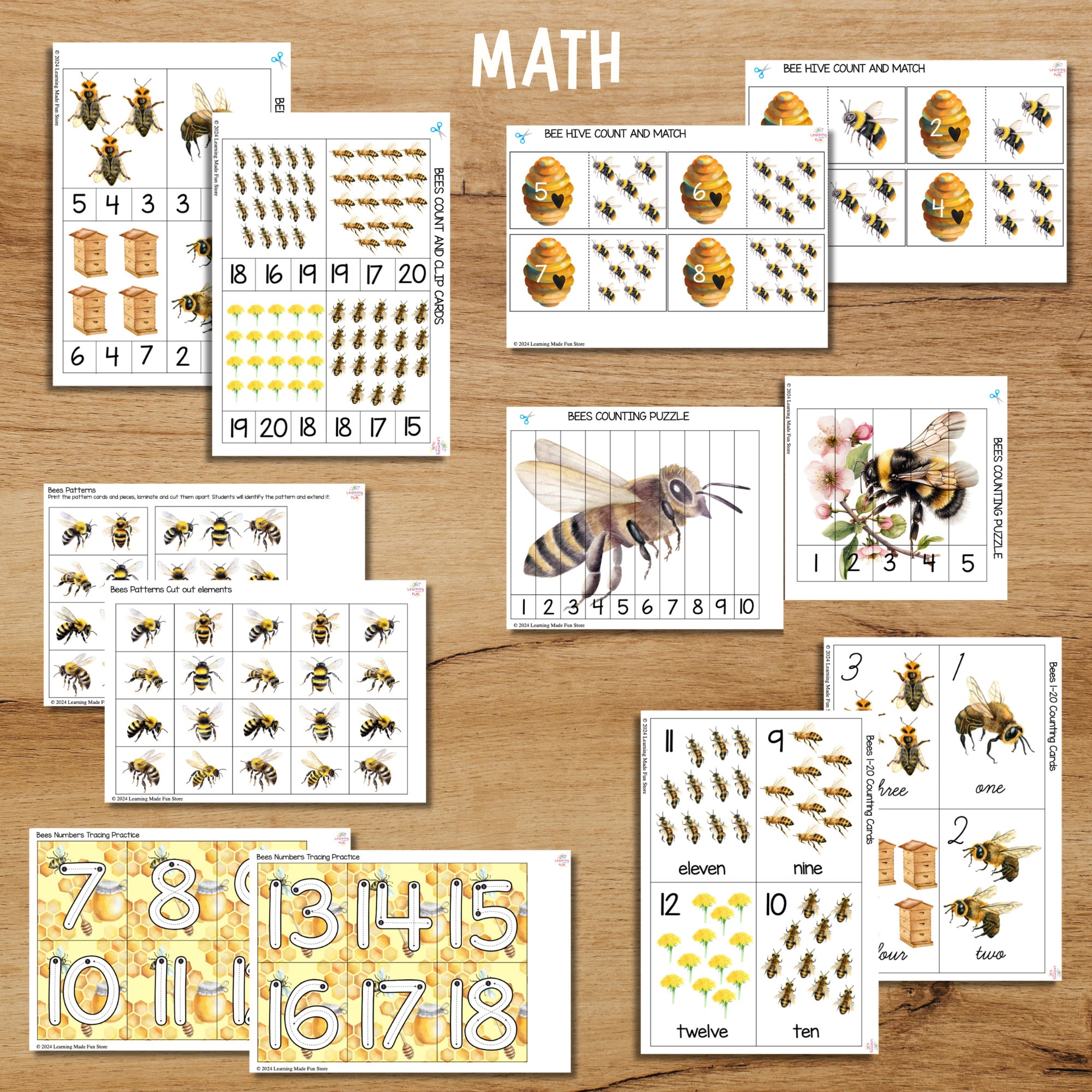 Bees Unit Study, Honey Bee Printable, Homeschool Learning (PDF) - Etsy