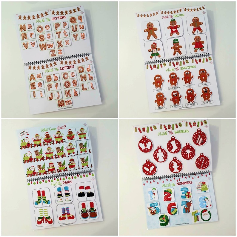 Christmas Busy Book Learning Binder Preschool Learning | Etsy