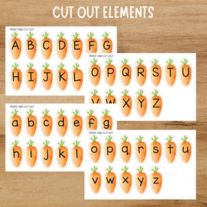 Feed the Bunny Matching Letters, Printable Flisat Insert, Trofast ...