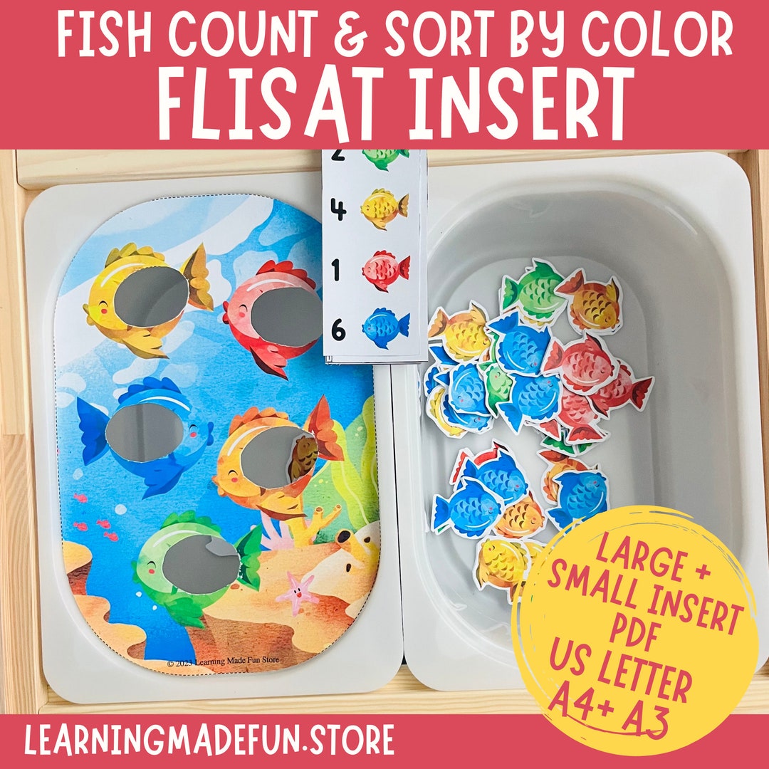 Fish Color Sort Flisat Insert, Ocean Adventure (printable) - Etsy
