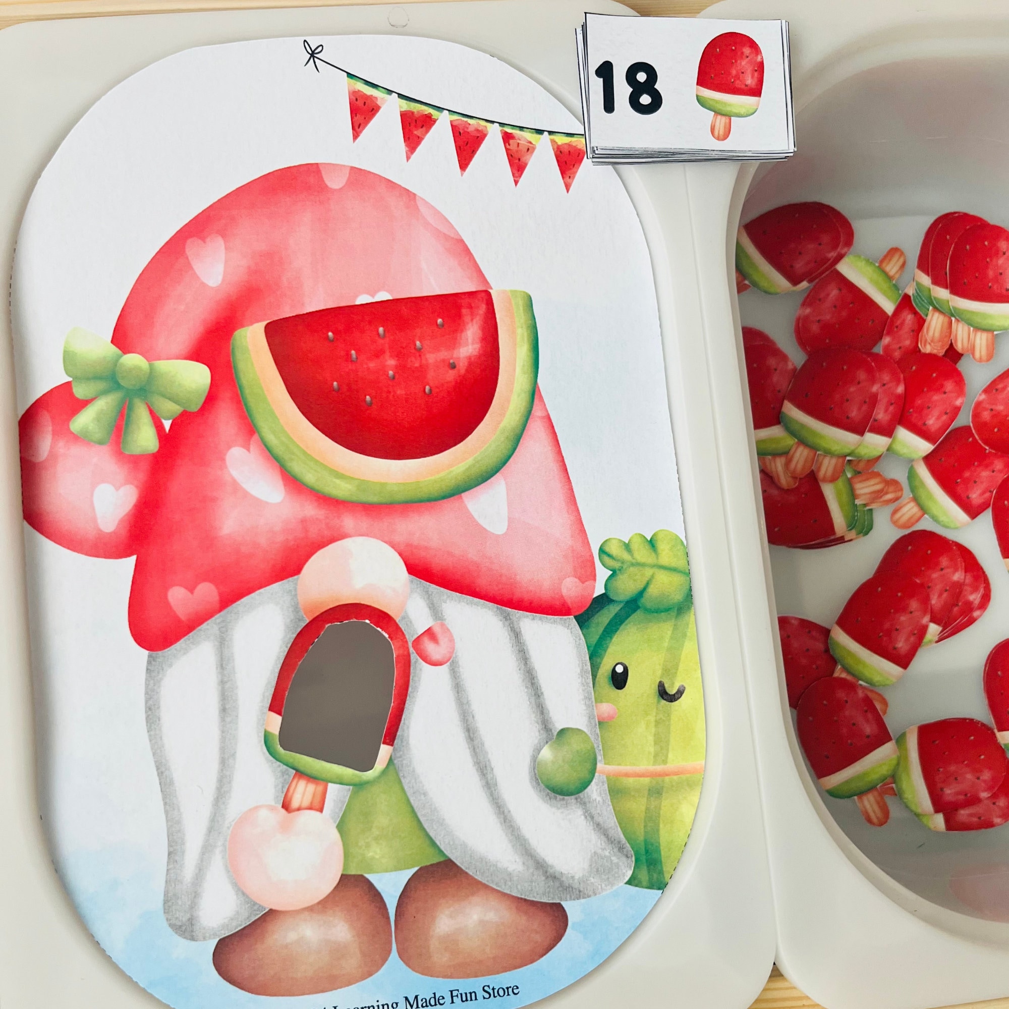 Watermelon Ice Cream Counting to 20, Printable Flisat Insert, Trofast ...